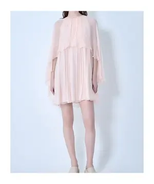 Chloé Ruffled Cape Mini Dress