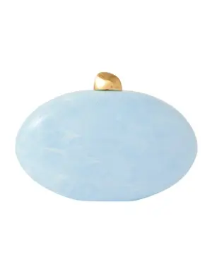 Cult Gaia Eviana Marbled Acrylic Clutch - Blue