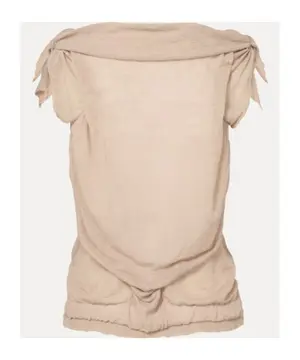 VIVIENNE WESTWOOD Printed Boat Neck Pleated Top