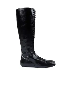 ANN DEMEULEMEESTER Ysha Squared Lace-up High Boots