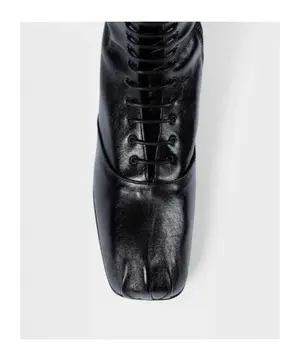 ANN DEMEULEMEESTER Ysha Squared Lace-up High Boots