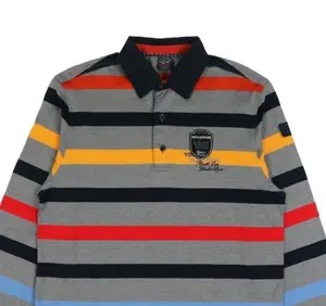 PAUL  SHARK Striped Long-sleeved Polo Shirt