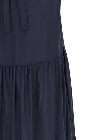 Max Mara Alloro Tiered Midi Dress - Navy Blue