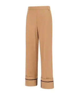 Herno Elasticated Waist Trousers With Turn-up Cuffs