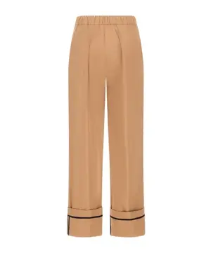 Herno Elasticated Waist Trousers With Turn-up Cuffs