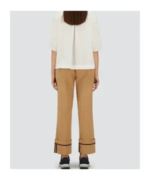 Herno Elasticated Waist Trousers With Turn-up Cuffs
