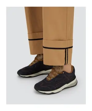 Herno Elasticated Waist Trousers With Turn-up Cuffs
