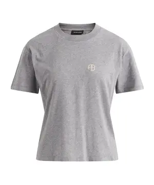 ANINE BING Ab" Logo Short Sleeve T-shirt - Gray