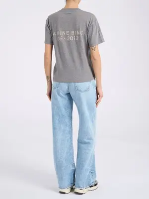 ANINE BING Ab" Logo Short Sleeve T-shirt - Gray