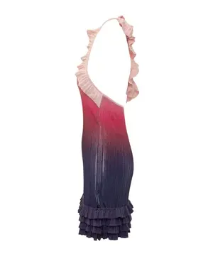 Casablanca Ruffled Gradient Mini Dress