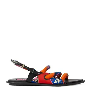 Emilio Pucci Printed Flat Sandals