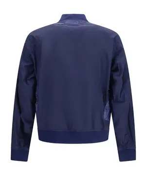 C.P. COMPANY Bi-tm Mixed Lens Bomber Jacket - Blue