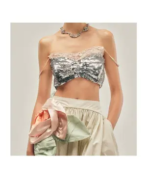 Simone Rocha Sequined Bandeau Top