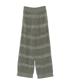 Brunello Cucinelli Sequin Striped Trousers