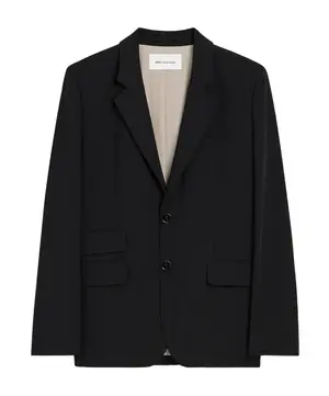 Ami Single-breasted Boxy Jacket - Black