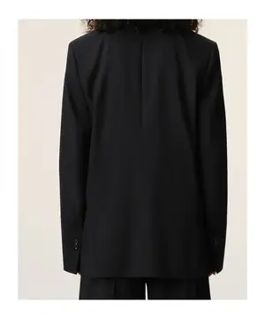 Ami Single-breasted Boxy Jacket - Black