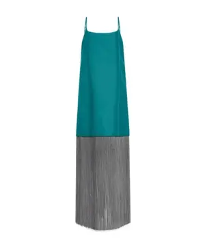 Alaïa Fringed Maxi Dress - Green