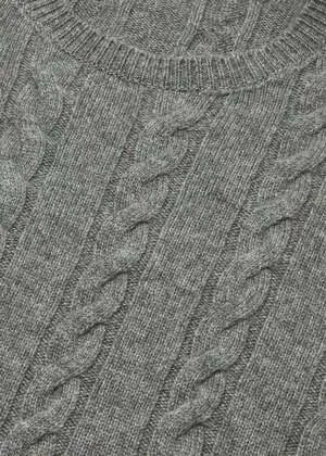 Loro Piana Cedar Crewneck Cable Knit Sweater