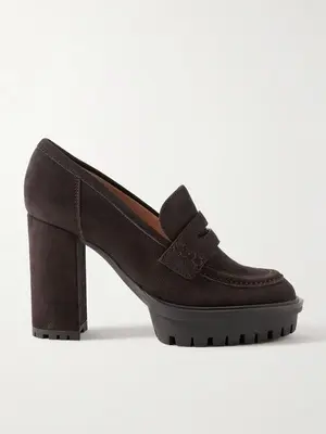 GIANVITO ROSSI Suede Platform Pumps