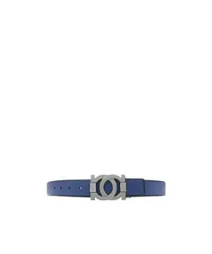 FERRAGAMO Logo Buckle Belt - Blue