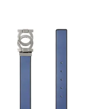 FERRAGAMO Logo Buckle Belt - Blue