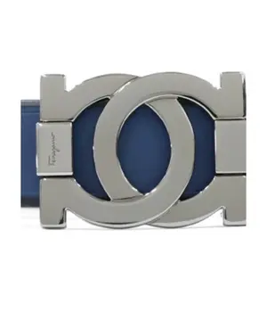 FERRAGAMO Logo Buckle Belt - Blue