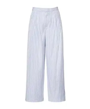 RAG  BONE Rag & Bone Striped Pleated Wide-leg Trousers