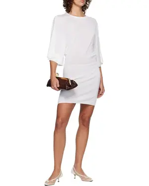 Jacquemus Round Neck Bell Sleeve Mini Dress