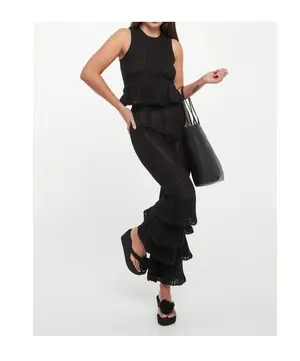 TWINSET Zigzag-knit Peplum Tank Top