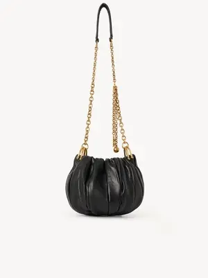 Chloé Plissé Chain Shoulder Bag - Black
