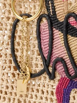 Chloé Raffia And Leather Tote Bag - Nude