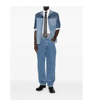 MARINE SERRE Denim Straight Jeans - Blue