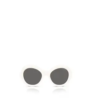 Prada Oversized Round Frame Sunglasses - Gray