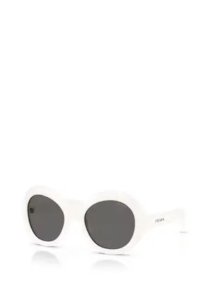 Prada Oversized Round Frame Sunglasses - Gray