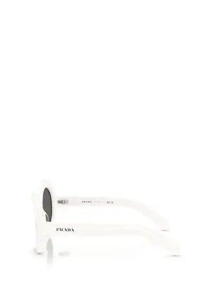 Prada Oversized Round Frame Sunglasses - Gray