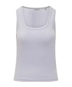 Burberry Square Neck Ribbed Tank Top