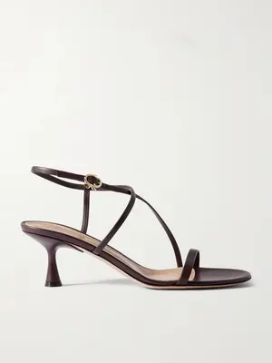 GIANVITO ROSSI Leather Strappy Sandals With Fluted Heels