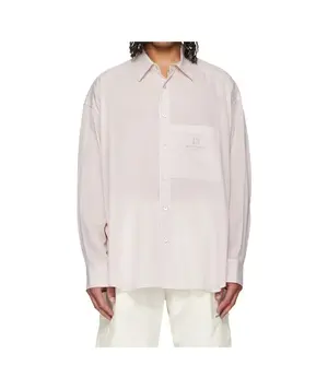 WOOYOUNGMI Striped Long-sleeved Shirt - Pink