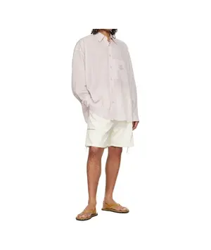 WOOYOUNGMI Striped Long-sleeved Shirt - Pink
