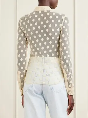 Dries Van Noten Polka-dot Cotton-blend Tulle Shirt
