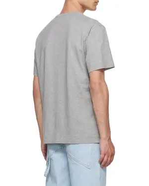 Maison Kitsuné Embroidered-logo Pocket T-shirt - Gray
