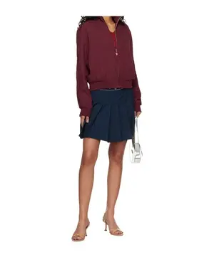 Casablanca Pleated Mini Skirt With Logo Waistband