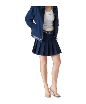 Casablanca Pleated Mini Skirt With Logo Waistband