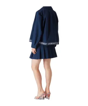 Casablanca Pleated Mini Skirt With Logo Waistband