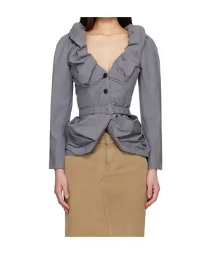 VIVIENNE WESTWOOD Ruched Gingham Blazer