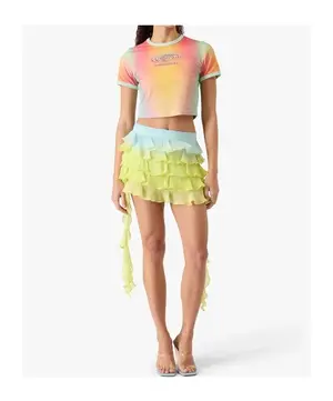 Casablanca Printed Cropped T-shirt