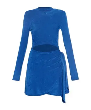 DIESEL® Mock Neck Cut-out Tie-front Dress