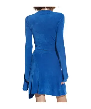 DIESEL® Mock Neck Cut-out Tie-front Dress