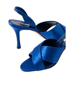 Manolo Blahnik Satin Slingback Sandals