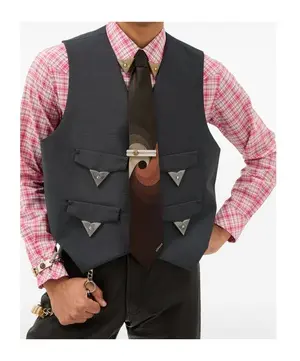 Versace V-neck Button-up Gilet